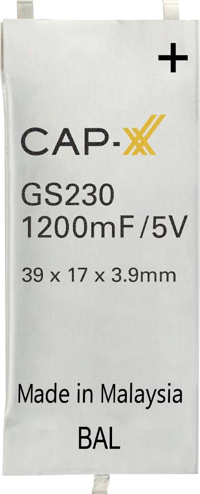 CAP-XX GS230F superkondenzator (Super-Cap) 5 V