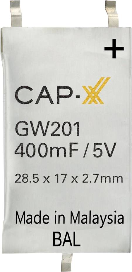 CAP-XX GW201F superkondenzator (Super-Cap) 5 V