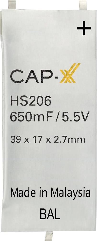 CAP-XX HS206F superkondenzator (Super-Cap) 5.5 V