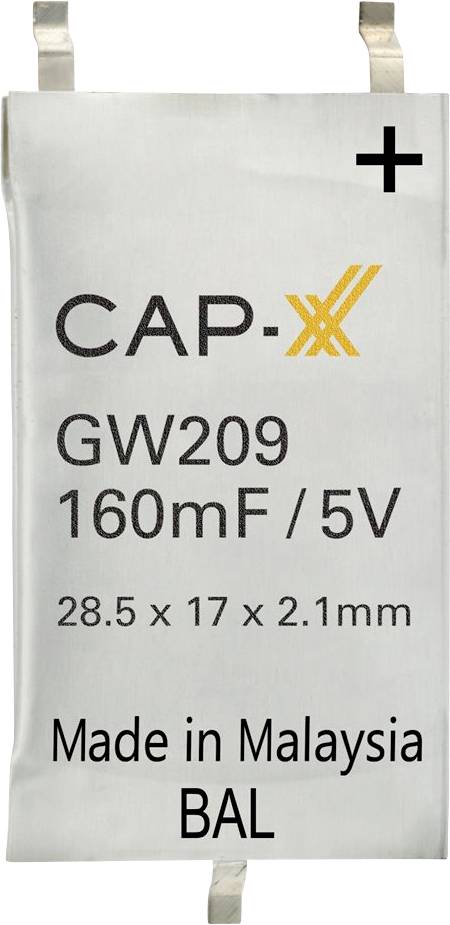 CAP-XX GW209F superkondenzator (Super-Cap) 5 V