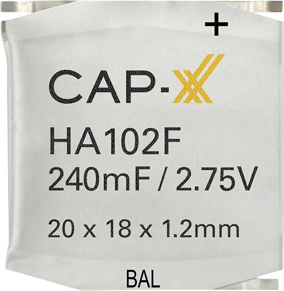 CAP-XX HA102F superkondenzator (Super-Cap) 2.75 V