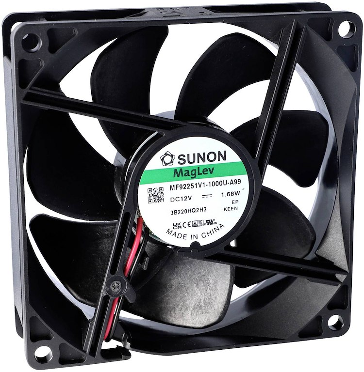 Sunon EE92251S2-1000U-999 aksijalni ventilator 12 V/DC 76,43 m³/h 25 x 92 x 92 mm