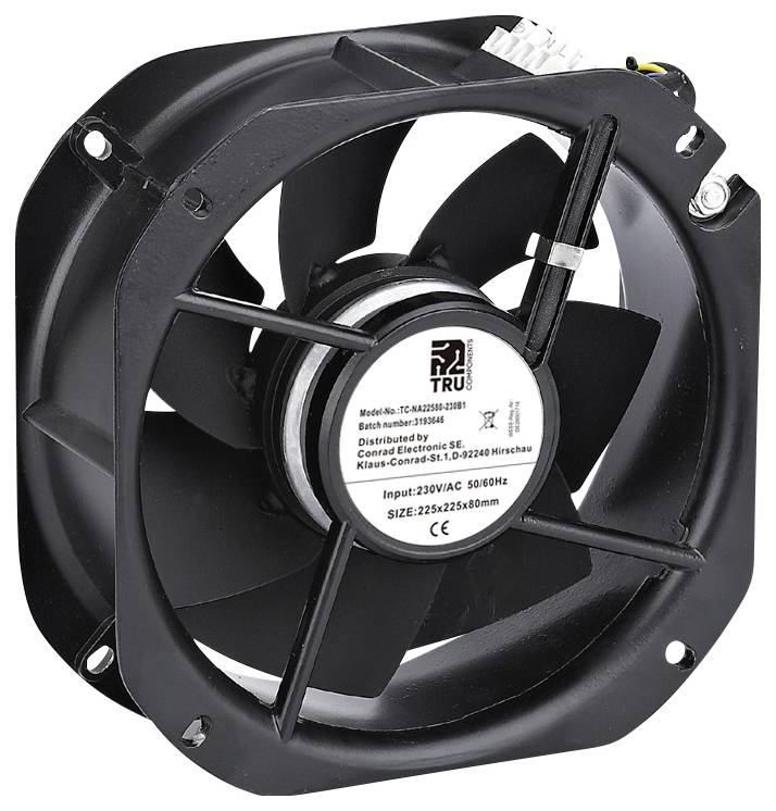 TRU COMPONENTS TC-NA22580-230B1 aksijalni ventilator 230 V/AC 1150 m³/h 225 x 225 x 80 mm