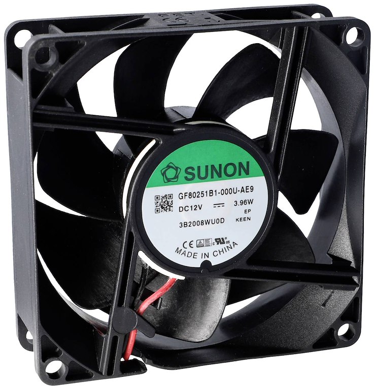 Sunon GE80252B3-000U-AE9 aksijalni ventilator 24 V/DC 90,02 m³/h 25 x 80 x 80 mm