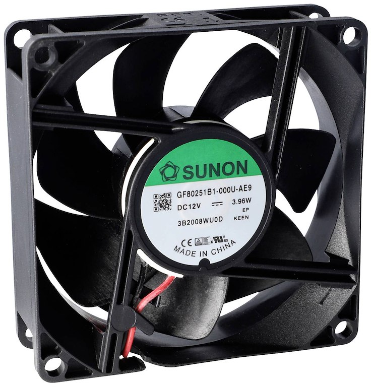 Sunon GE80252B2-000U-AE9 aksijalni ventilator 24 V/DC 96,82 m³/h 25 x 80 x 80 mm