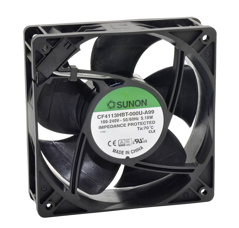 Sunon CF4113MBT-1000U-A99 aksijalni ventilator 230 V/AC 153 m³/h 38 x 120 x 120 mm