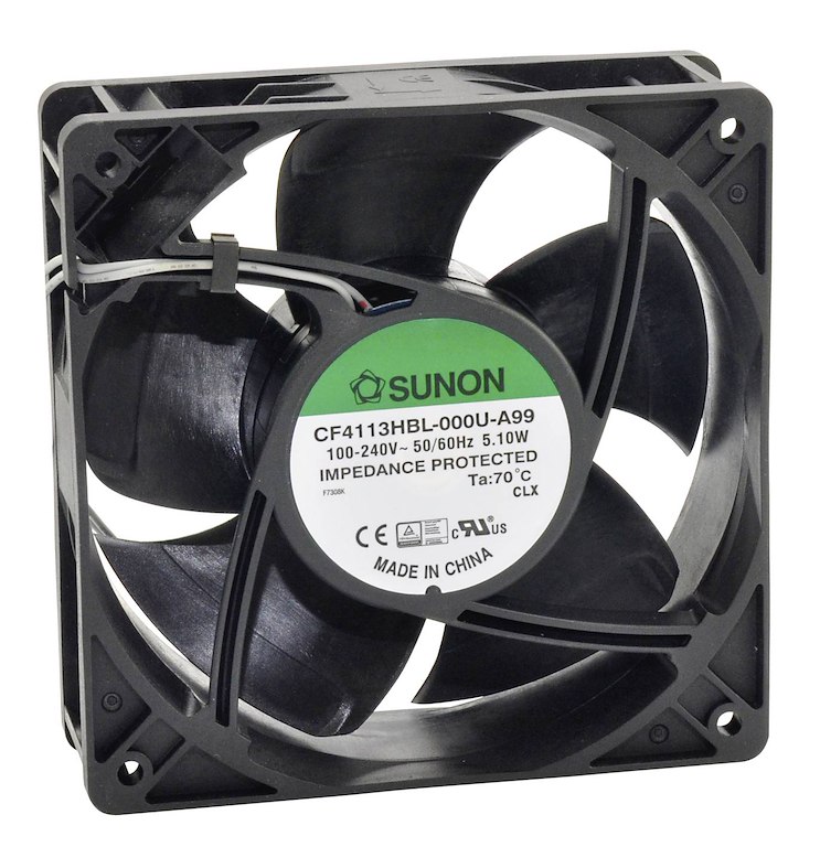 Sunon CF4113MBL-1000U-A99 aksijalni ventilator 230 V/AC 153 m³/h 38 x 120 x 120 mm