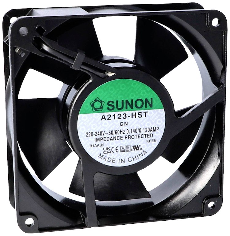 Sunon A2123-HBT.(7).GN aksijalni ventilator 230 V/AC 190,24 m³/h 38 x 120 x 120 mm