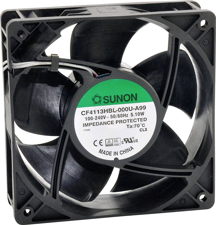 Sunon CF4113HBL-000U-ABD aksijalni ventilator 230 V/AC 185,14 m³/h 120 x 120 x 38 mm