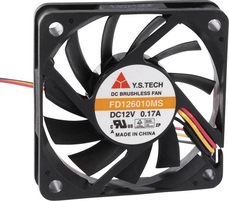 YS TECH FD126010MS(1F5) aksijalni ventilator 12 V/DC 35,7 m³/h 60 x 60 x 10 mm