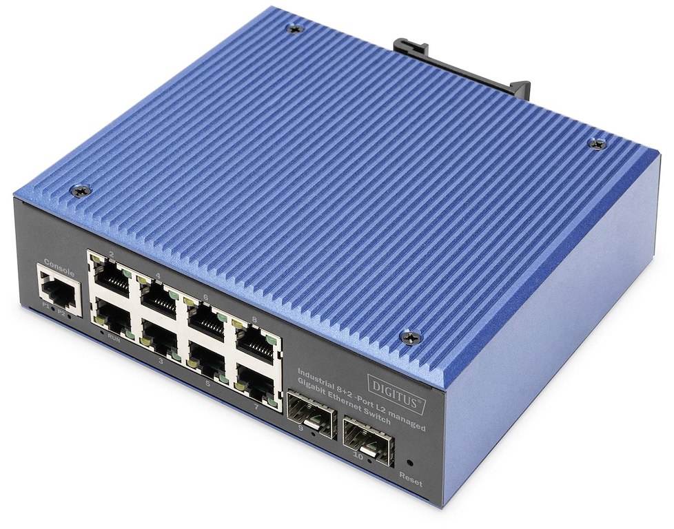 Digitus DN-651156 industrijski Ethernet svič 8+2 vrat 10 / 100 / 1000 MBit/s