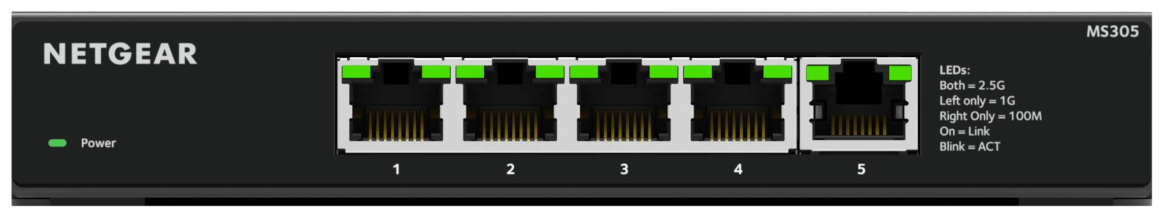Netgear MS305 – Switch – Multi-Gigabit – unmanaged mrežni svič RJ45 5 vrat 2.5 GBit/s
