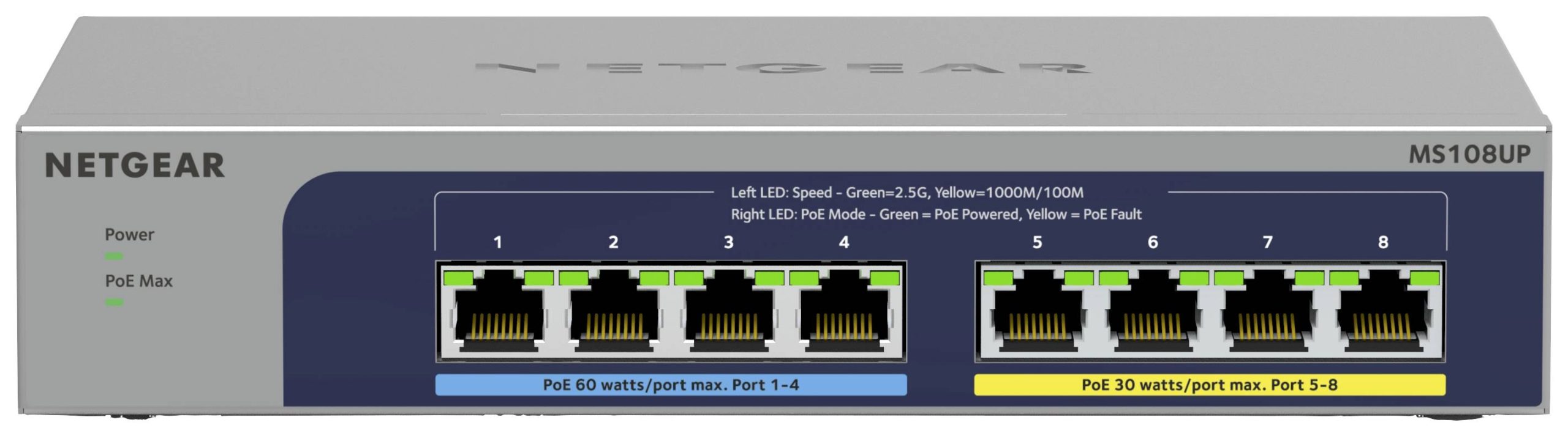 Netgear MS108UP mrežni svič RJ45 8 vrat 2.5 GBit/s