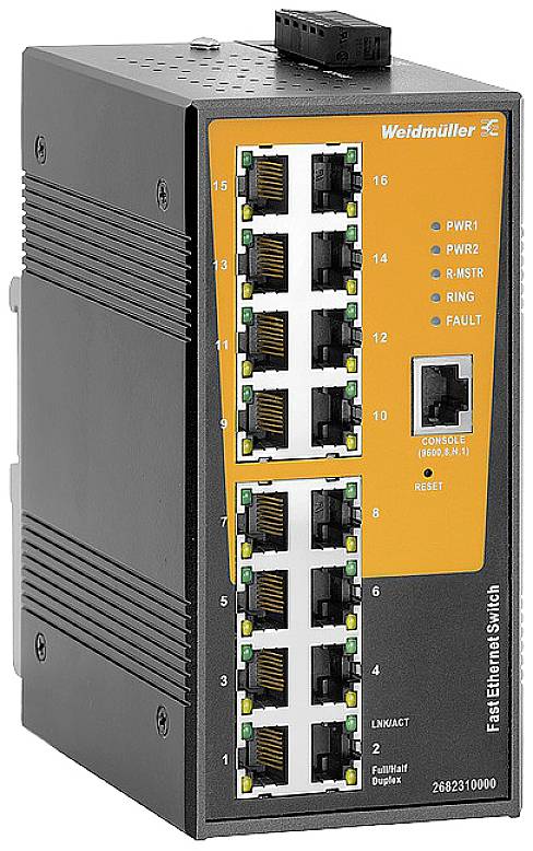Weidmüller IE-SW-AL16M-16TX industrijski Ethernet svič 10 / 100 MBit/s