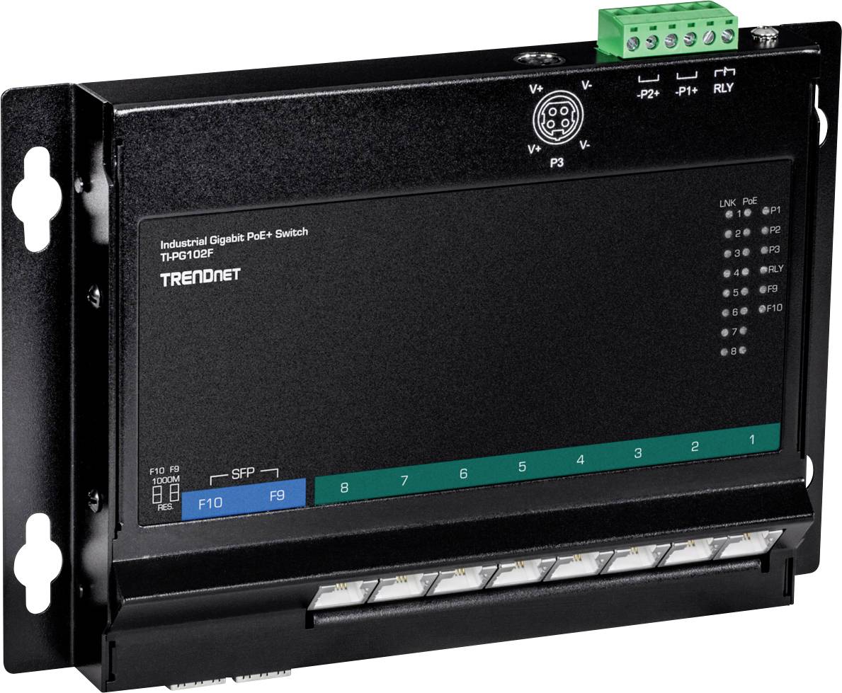 TRENDnet TI-PG102F industrijski Ethernet svič 8 10 / 100 / 1000 MBit/s