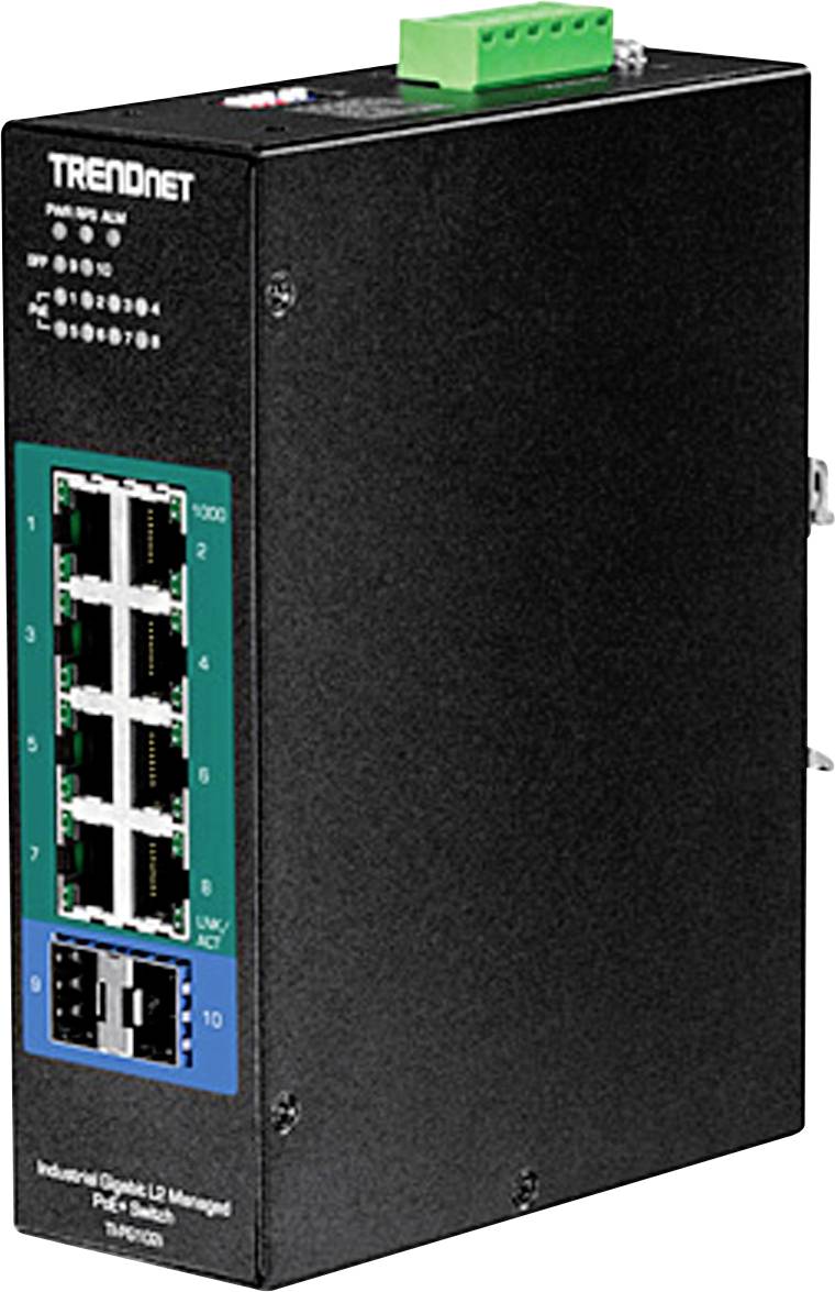 TRENDnet TI-PG102I – Switch – managed – 8 x 10/100/1000 (PoE+) industrijski Ethernet svič