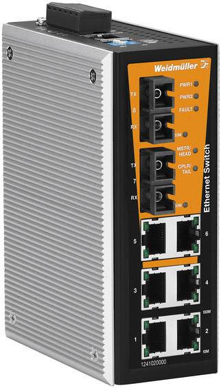 Weidmüller IE-SW-VL08MT-6TX-2SC industrijski Ethernet svič 10 / 100 MBit/s