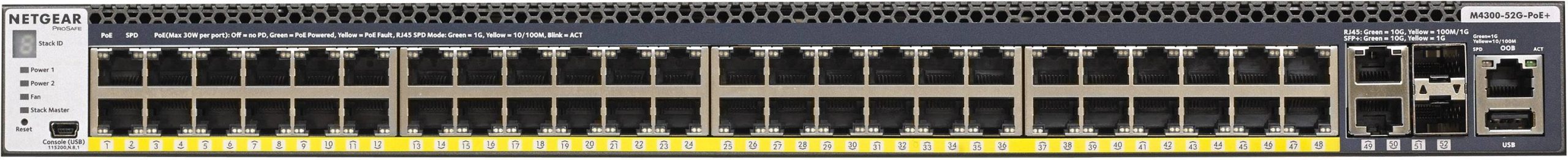 Netgear M4300 52xGB PoE+ Switch 550W PSU mrežni svič