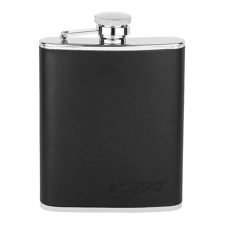 ZIPPO PLJOSKA OBLOŽENA KOŽOM 177ML BLACK