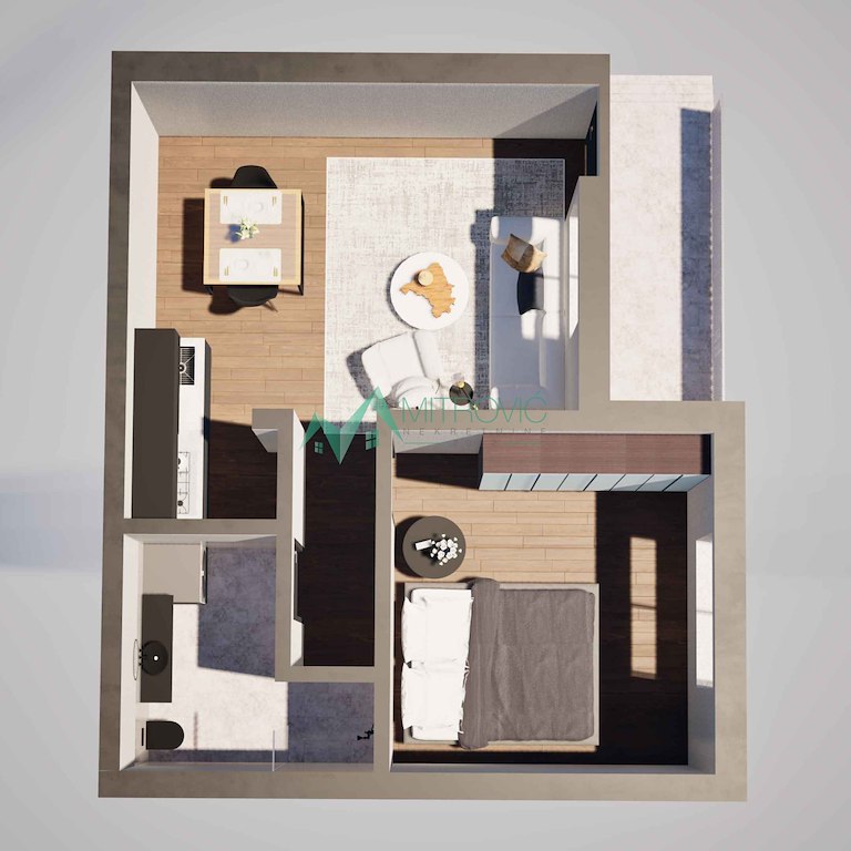 Garsonjera na prodaju, Petrovaradin, Novi Sad, 32m², 56.032 €