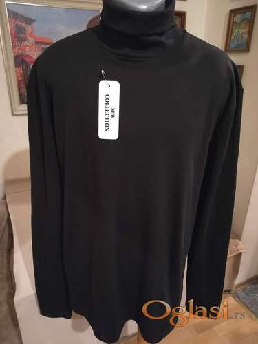Nova muska pamucna rolka Fashion u velikom broju 3XL Crna Novo