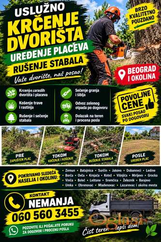 Krčenje u uredjivanje placeva dvorista