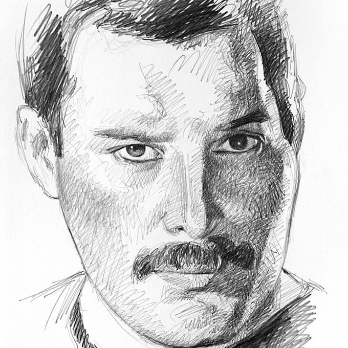 Autorsko delo - Portret Freddie Mercury