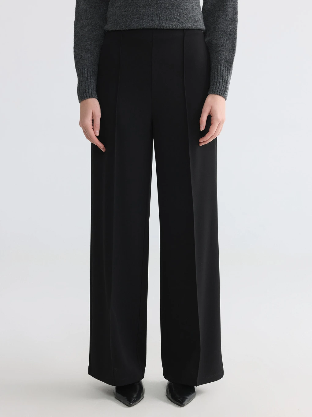 LCW Modest Ženske Pantalone Od Krep Materijala Širokih Nogavica