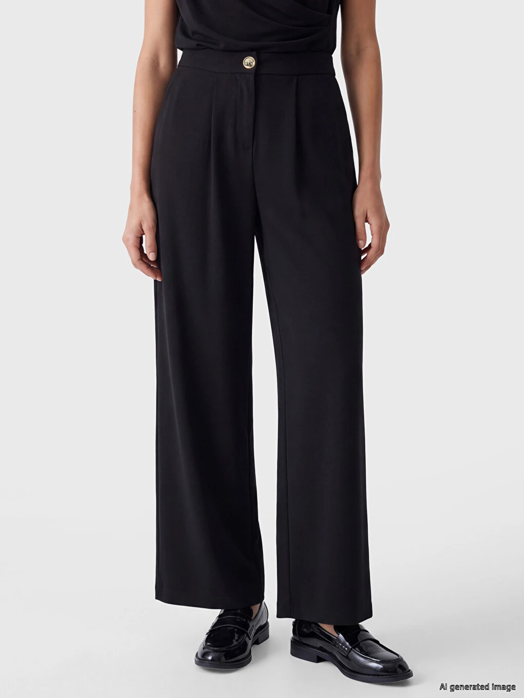 LCW EVERYDAY Ženske Plisirane Pantalone Od Tkanine Loose Fit Kroja
