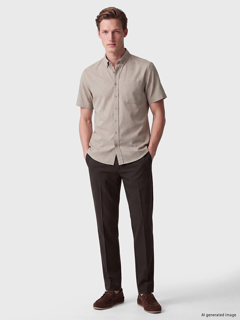 SOUTHBLUE Regular Fit Muške Plisirane Pantalone