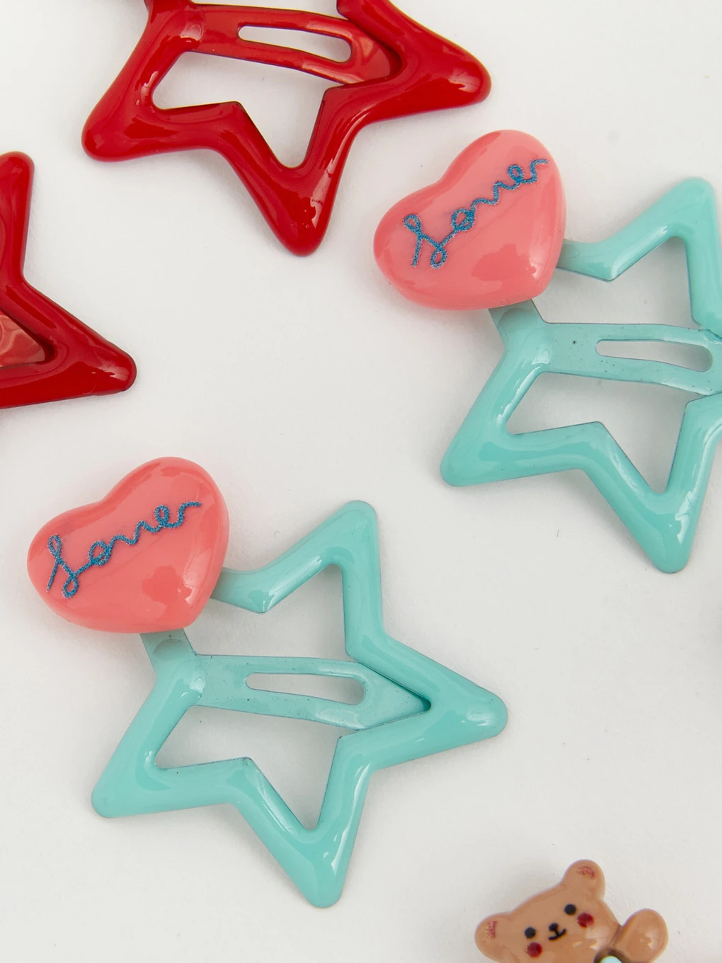 LCW JOY Sa Motivima Medveda I Srca 6-delni Zvezdasti Set Šnala Za Kosu