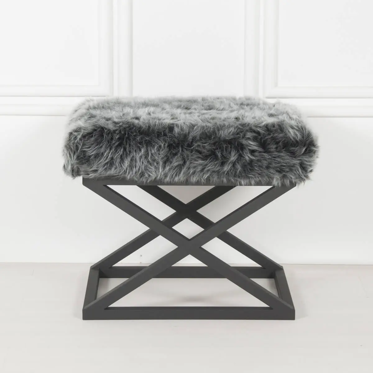 Atelier del Sofa Tabure 50x42x40cm, Crno-Sivo