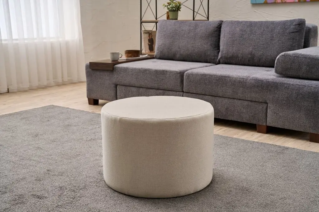 Atelier del Sofa Tabure Likya, 58x42x58cm, Krem