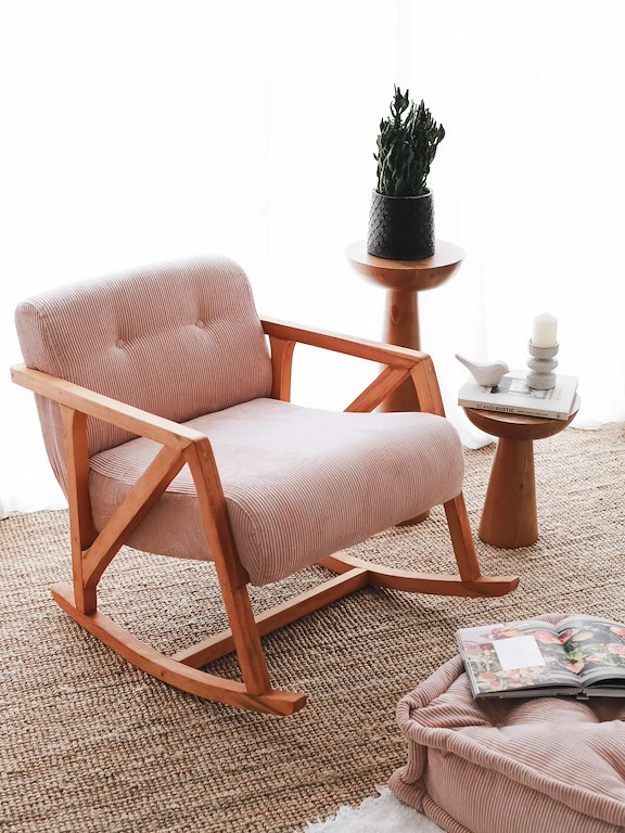 Atelier del Sofa Fotelja Nini Sallanan 85x67x75cm Roze