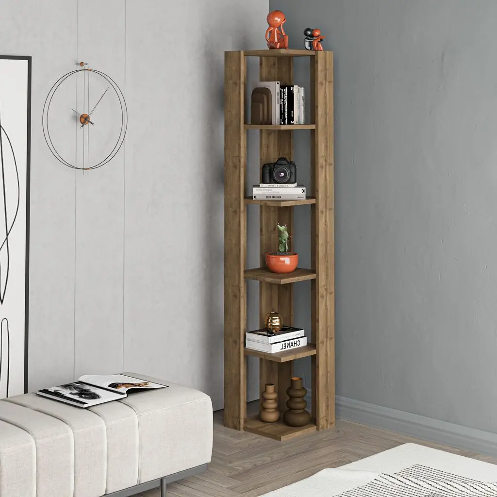 Hanah Home Polica za knjige, 31.8x160.8x31.8cm, Krem