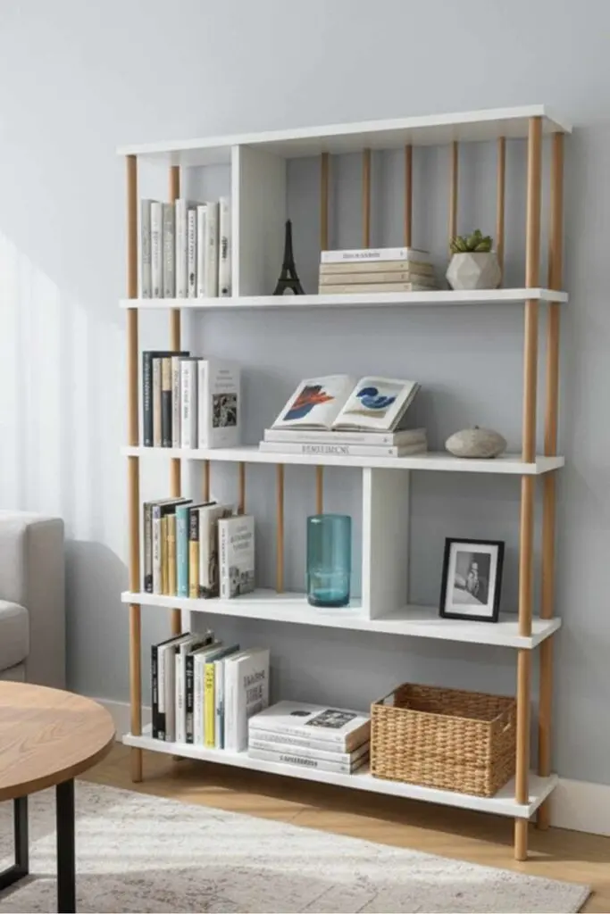 Hanah Home Polica za knjige, Bela
