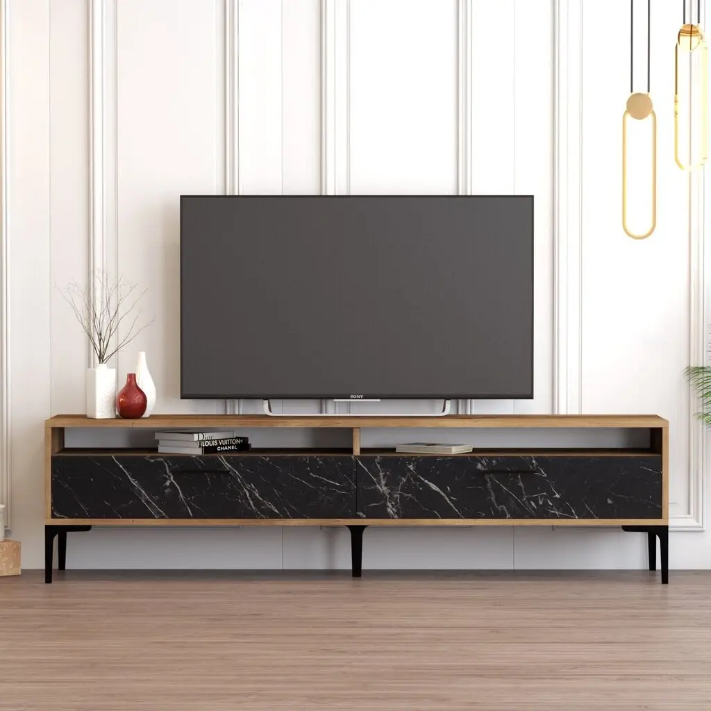 Hanah Home Istanbul 2TV polica, Braon-Crna