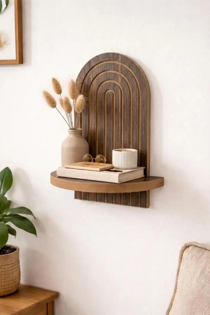 Hanah Home Zidna polica, 20x35x13cm, Braon
