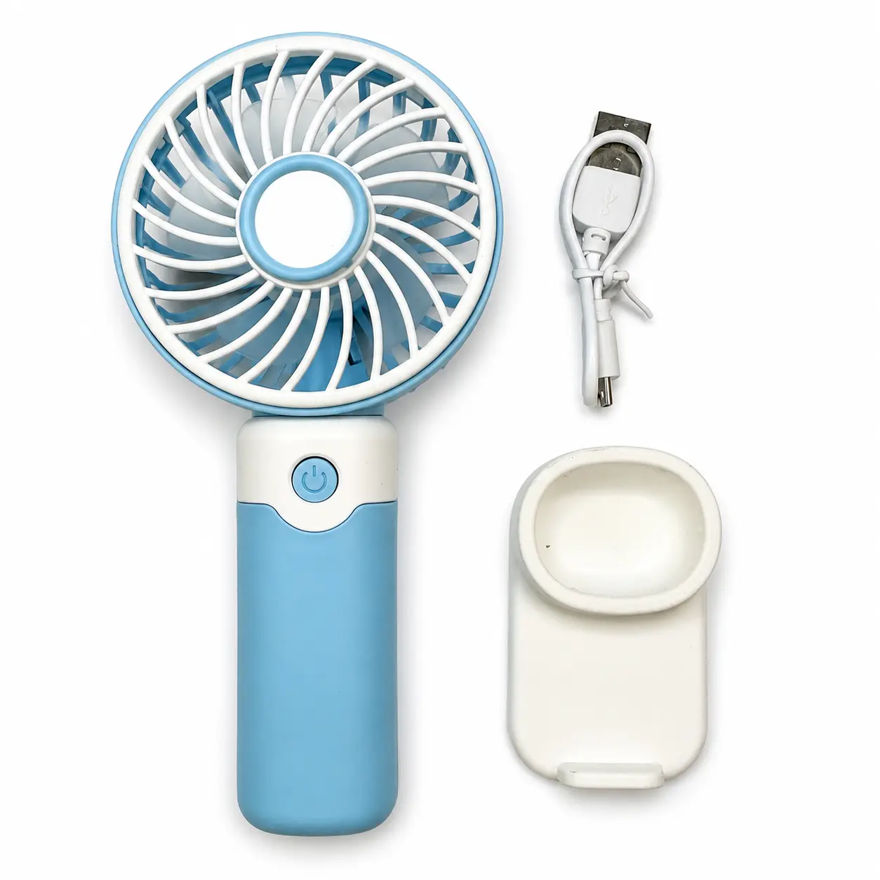 Ručni USB ventilator, 1,5W, 3 brzine, Plavo-beli