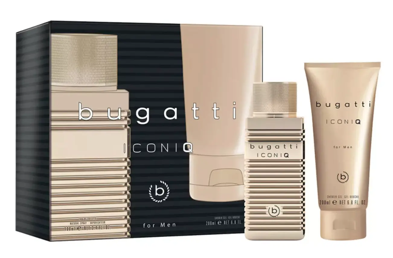 Bugatti Muški parfemski set Iconiq Gold EDT 100ml + gel za tuširanje 200ml