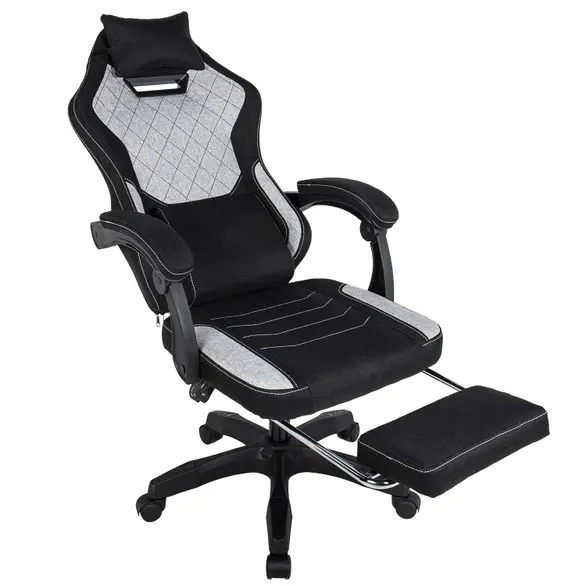 Trick Romb 1 gaming stolica sa masažerom i dodatkom za noge - crna