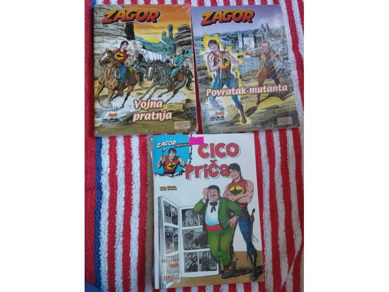 Zagor stripovi lot 3 stripa Veseli Cetvrtak(celofan)