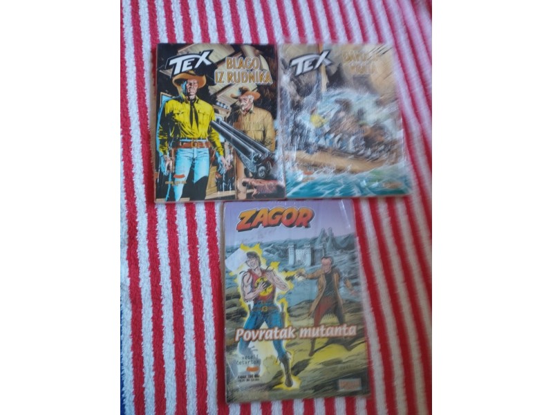 Zagor,Tex stripovi lot 3 stripa (celofan)