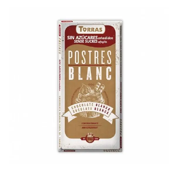 Bela čokolada za kuvanje bez šećera i glutena 200g Torras