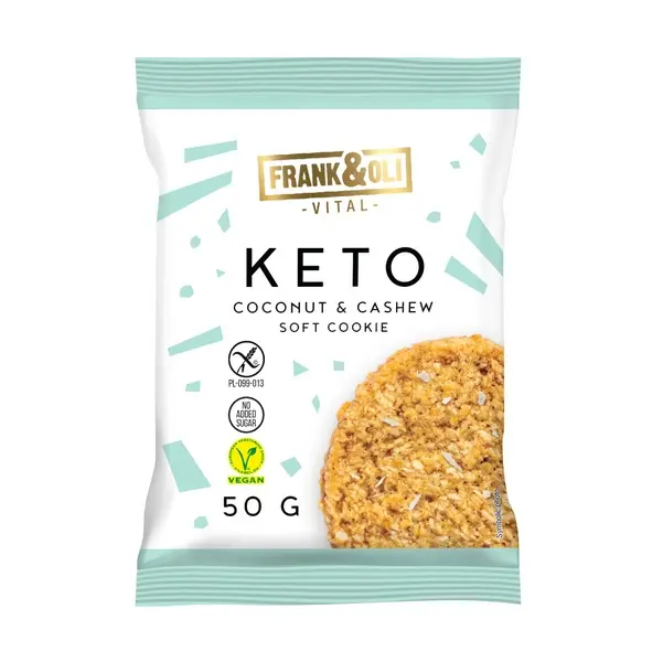 KETO kolačić sa kokosom i indijskim orahom 50g FRANK & OLI