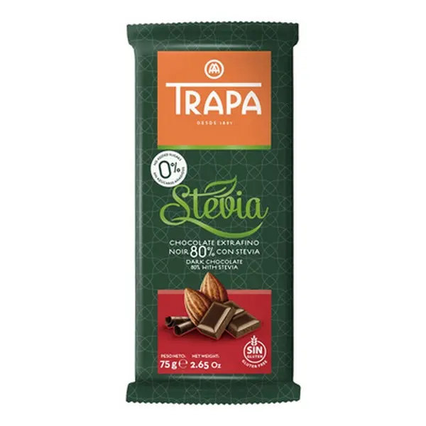 Trapa tamna čokolada 80% kakao sa zaslađivačem 75g
