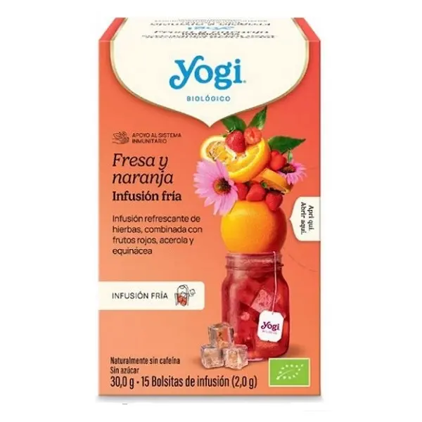 Yogi Tea Strawberry Orange cold brew organic čaj 27g