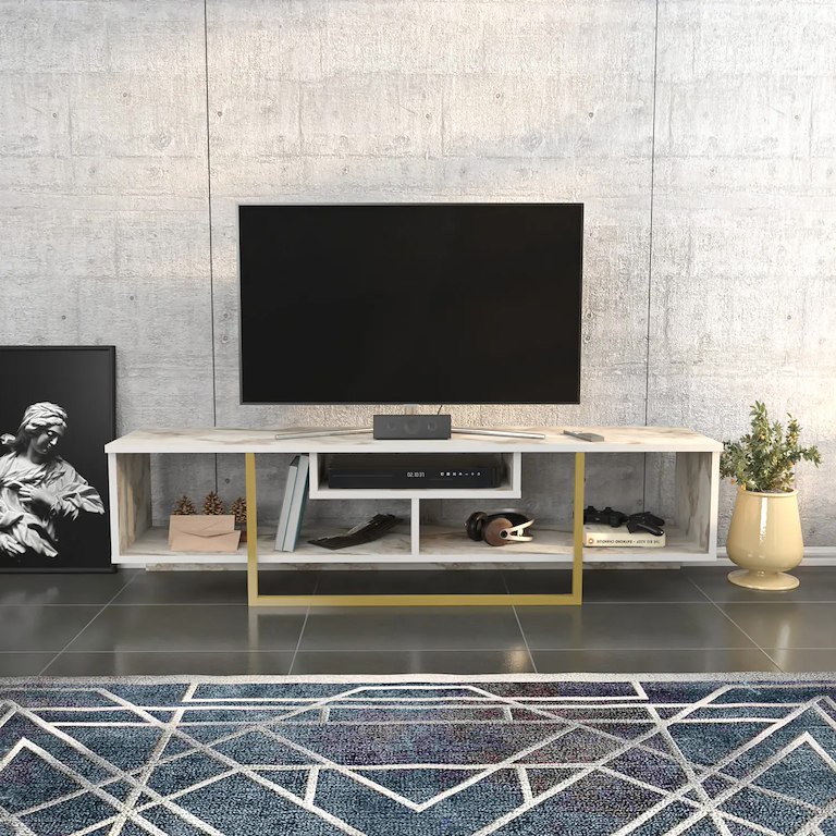 Hanah home TV Komoda Asal 150 Zlatno-Bela