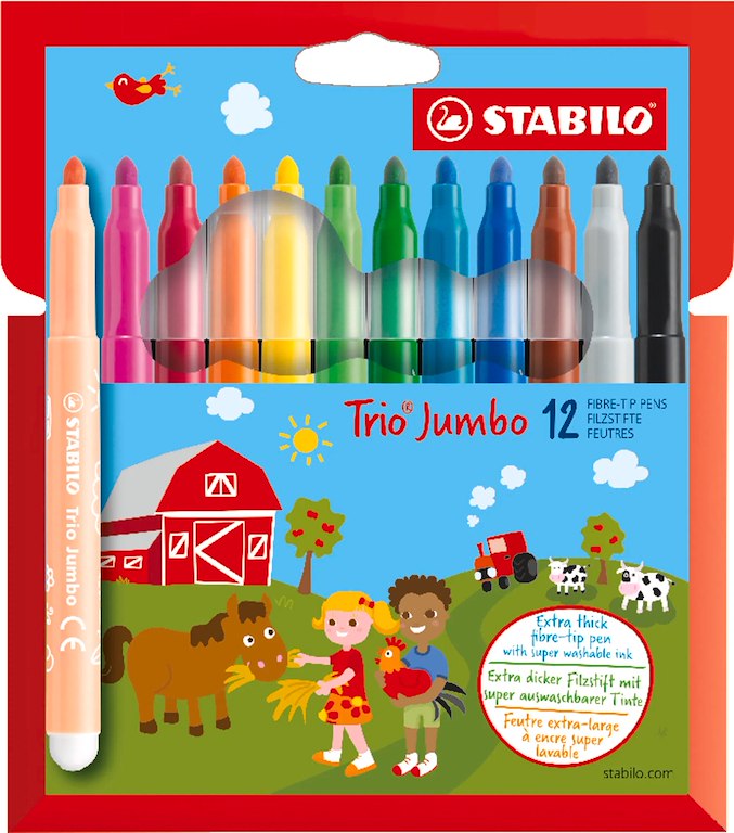 Flomasteri STABILO Trio Jumbo 1/12