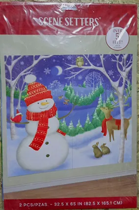 Zidna dekoracija 165×82,5cm – Zimska scena sa Sneškom
